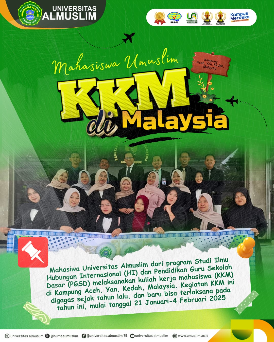 MAHASISWA UNIVERSITAS ALMUSLIM MELAKSANAKAN KKM INTERNASIONAL DI ...